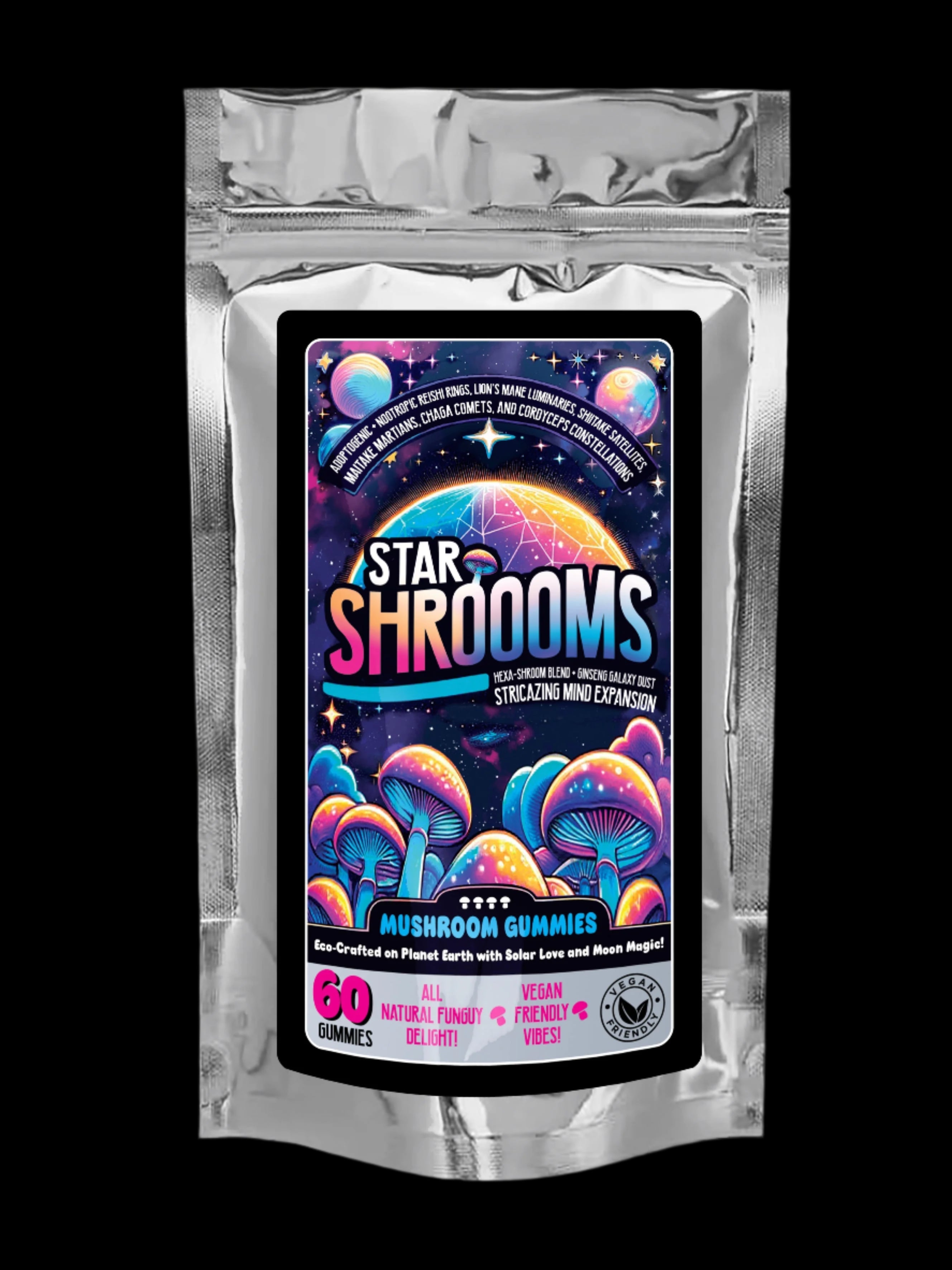 Starshroooms Mushroom Gummies | 60 Pack | Vegan Friendly | 1st month H ...